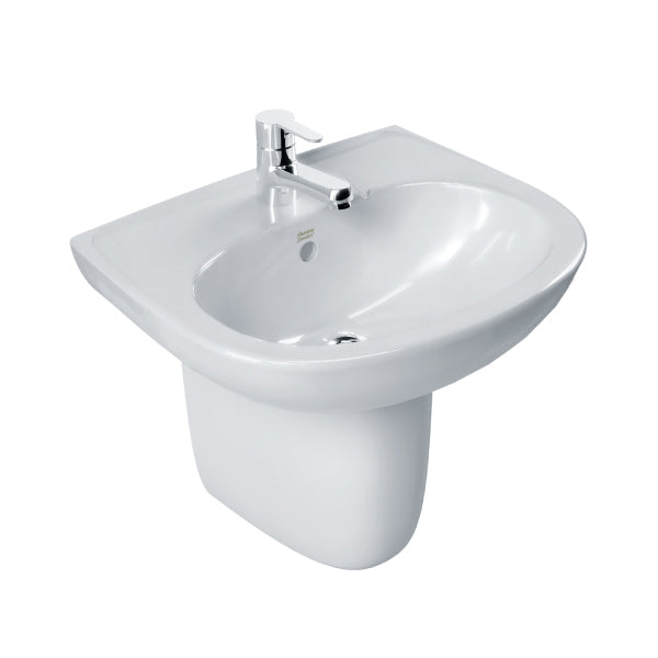 ^American Standard LAV.W/SEMI-PED. NEW CODIE-R 0947 white - round