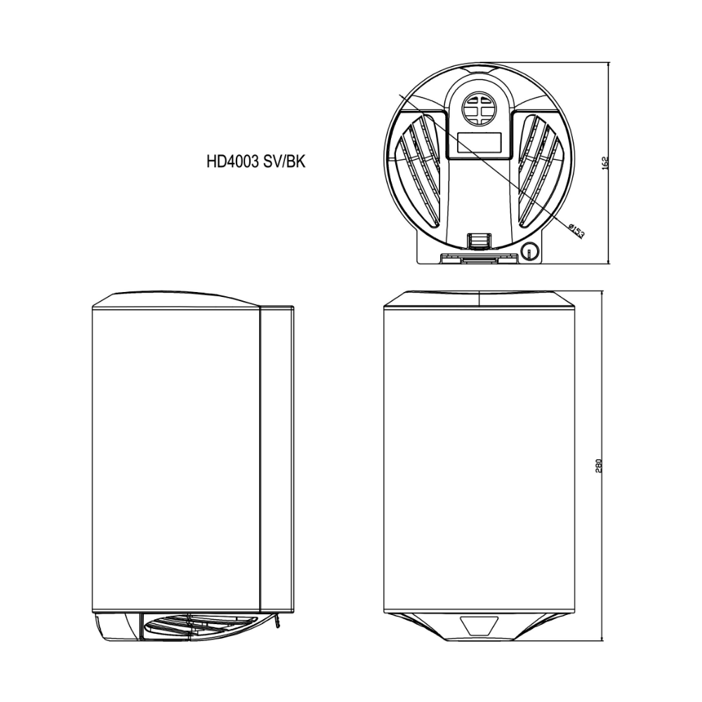 HCG HANDRYER HD4003 Brushed stainless steel automatic AC220V 50/60Hz w